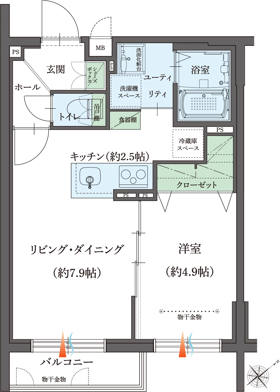 1LDK-1・3・5 | プラン | 【公式】ファインクラス札幌琴似